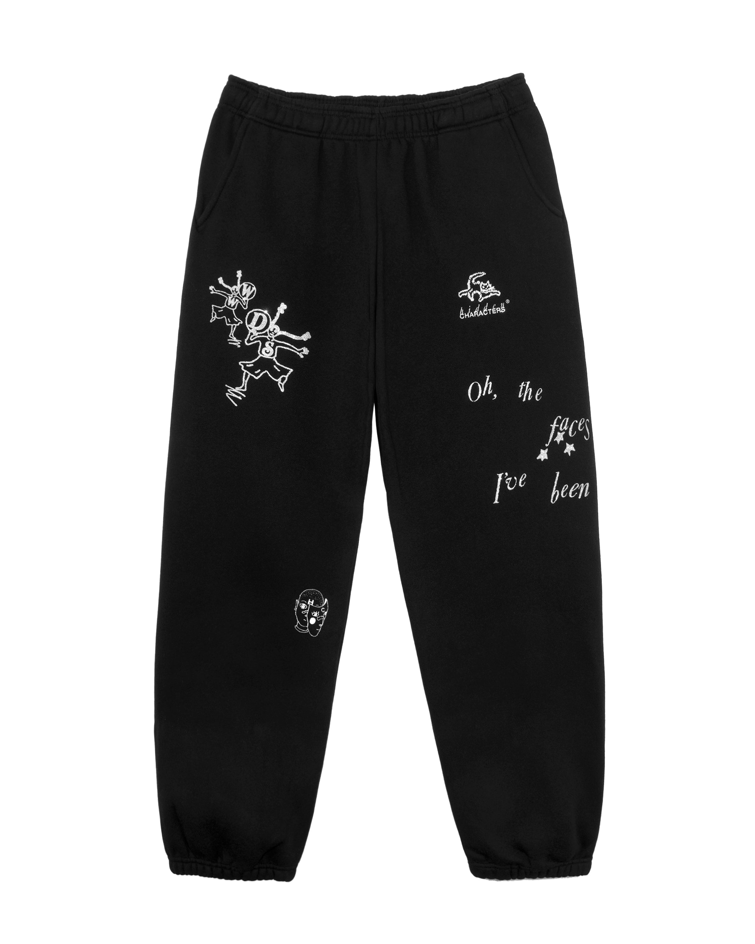 OH THE FACES SWEATPANT [BLACK]